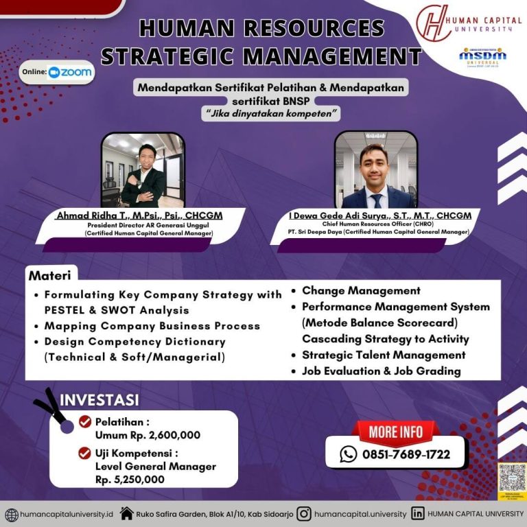 Pelatihan HRD - Human Capital University