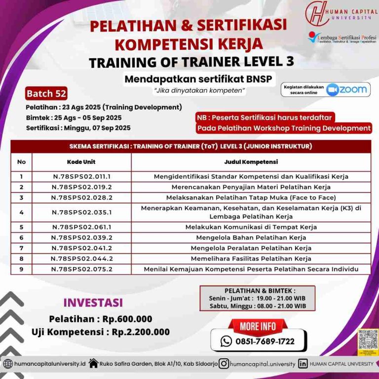 Pelatihan dan Sertifikasi HR Human Capital University